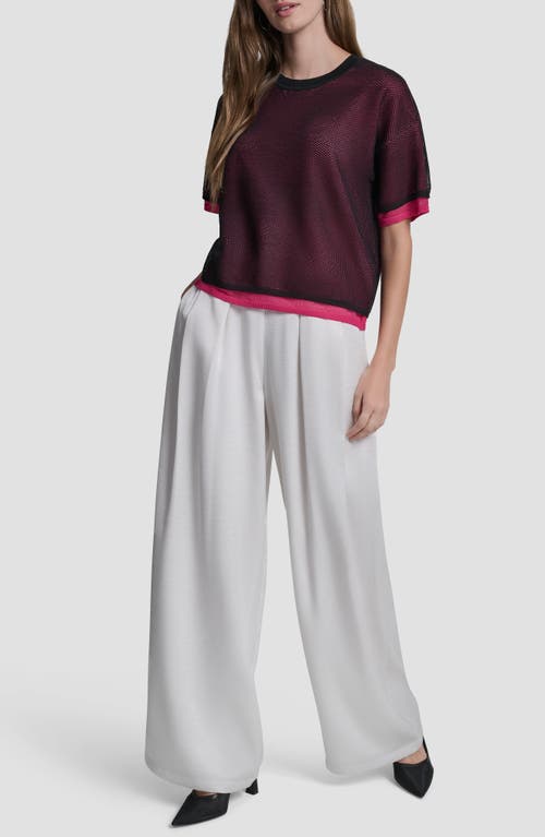 DKNY Boxy Mesh Overlay Top